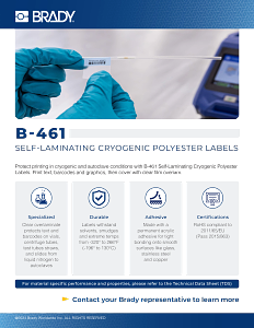 Self-Laminating Cryogenic Polyester Laboratory Labels, Bulk, for M6 M7 ...