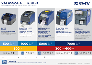 BBP12 Label printer 300 dpi - EU with Unwinder - Brady Part: BBP12-EU ...