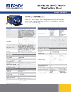 BBP37 Color and Cut Sign and Label Printer with Workstation Safety and ...