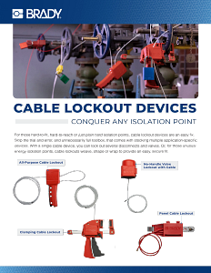 No-Handle Valve Lockout with Cable for Ball and Gate Valves - Brady ...