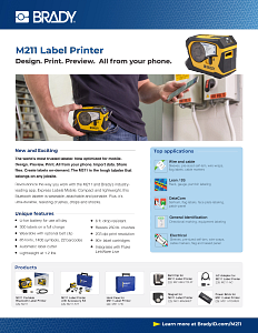 M211 Portable Bluetooth Label Printer | Brady