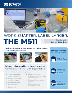 Brady M511 Portable Bluetooth Label Printer | BRADY