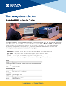 BradyJet J1000 Industrial Printer for Terminal Block Tags with Software - Brady Part: J1000 ...