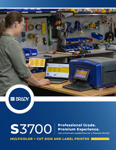S3700 Primary Color Label and Printer Kit with Software - Brady Part ...