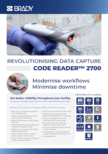 CR2700 Handled Barcode Reader with Charging Station - Brady Part ...