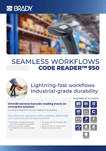 CR950 Handheld Wired Barcode Reader - 1D, 2D, QR Code - Brady Part: 176522 | Brady | Brady.eu