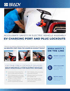 EV Charging Plug Lockout, NACS - Brady Part: 177589 | Brady | BradyID.com