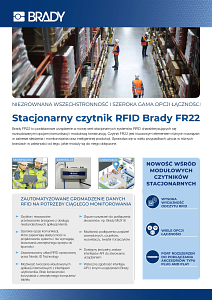 FR22 Fixed RFID Reader - Brady Part: B-FR22-RFID-RDR-EU | Brady | Brady.eu