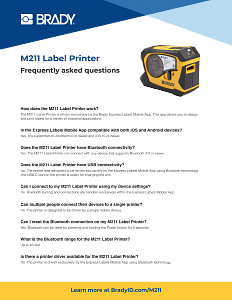 M211 Portable Bluetooth Label Printer | Brady