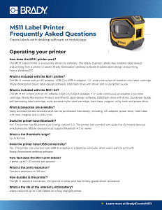 Brady M511 Portable Bluetooth Label Printer | BRADY