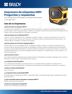 M511 Label Printer Kit - Brady Part: M511-EU-UK-KIT | Brady | Brady.eu