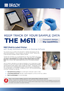 M611 Label Printer - US - Brady Part: M611-AM-BT-W | Brady | Brady.eu