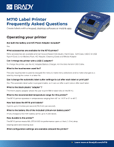 M710 Portable Label Printer with Hard Case - Brady Part: M710-KIT ...