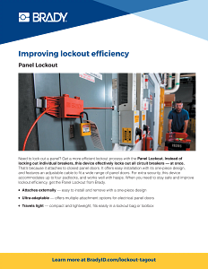 Panel Lockout - Brady Part: 151633 | Brady | BradyCanada.ca
