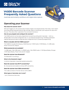 V4500 Wireless Bluetooth Programmable Barcode Scanner and Cradle Kit ...