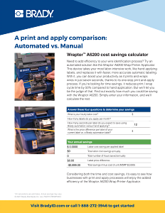 Wraptor A6200 Wrap Printer Applicator with Wi-Fi and Software - Brady ...