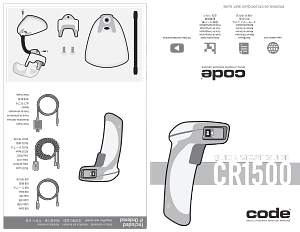 CR1500 Handheld Wired Barcode Scanner with Stand - 1D, 2D, QR Code ...