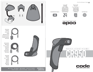 CR950 Handheld Wired Barcode Scanner with Stand - 1D, 2D, QR Code ...