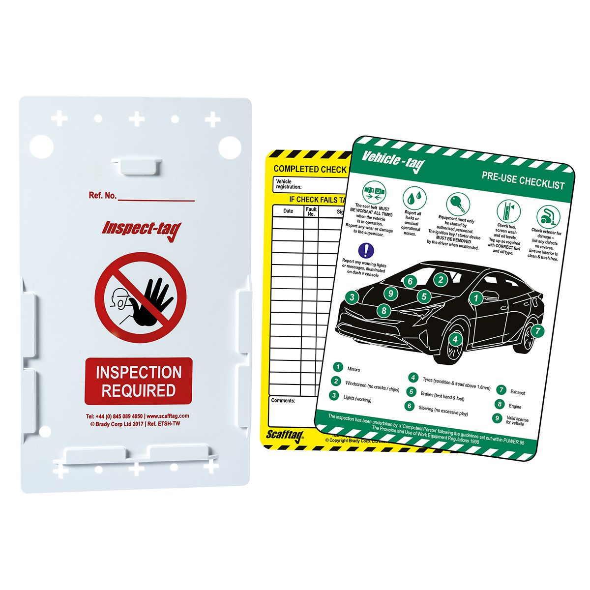 Vehicle Tag Kit - Brady Part: ENT-GB-ETI-CAR 1A | Brady | Brady.eu