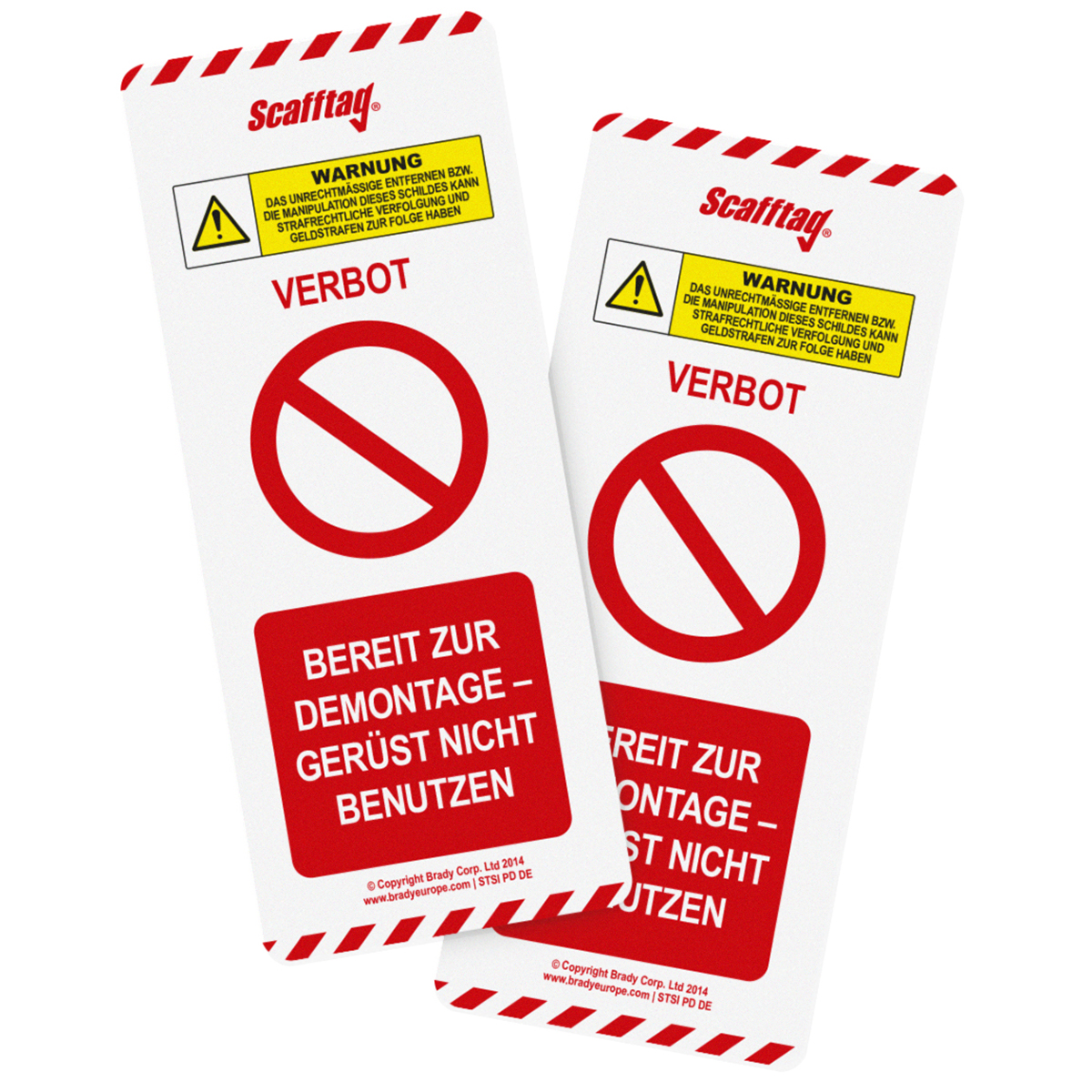 Scafftag-Einsteckschild - Brady Part: SCAF-DE-STSI-PD | Brady | Brady.de