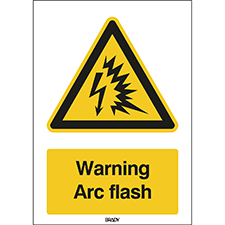 Brady Part: 198377 | ISO Safety Sign - Warning, Arc flash | www.brady.eu