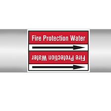 Fire Protection Water Linerless Pipe Markers on a Roll | Brady | Brady.eu