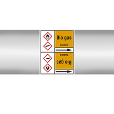 Roll form linerless Pipe Markers, with pictograms - Gas - Brady Part ...