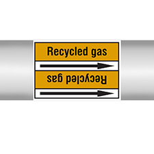 Roll form Pipe Markers with liner, with pictograms - Gas - Brady Part ...