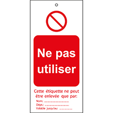 Etiquettes de condamnation - Ne pas utiliser - Brady Part: 256197 ...