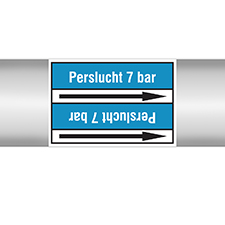 Leidingmerkers op doorlopende rol, zonder pictogram - Perslucht 7 bar ...