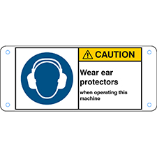 ISO Safety Sign - Wear ear protection - Brady Part: 302760 | Brady ...