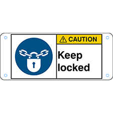 ISO Safety Sign - Keep locked | Brady | BradyID.com
