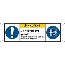 ISO Safety Sign - General mandatory, Check guard - Brady Part: 302782 ...