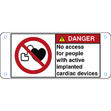 Brady Part: 302786 | ISO Safety Sign - No access for people with active ...