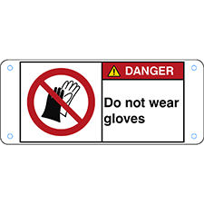 ISO Safety Sign - Do not wear gloves | Brady | Brady.eu