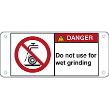 ISO Safety Sign - Do not use for wet grinding | Brady | Brady.eu