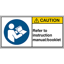 Brady Part: 302856 | ISO Safety Sign - Refer to instruction manual ...