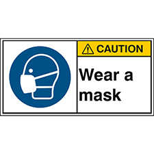 Brady Part: 302868 | ISO Safety Sign - Wear a mask | www.brady.eu