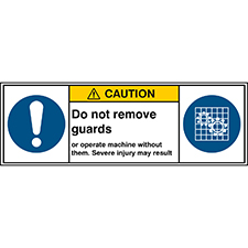 ISO Safety Sign - Check guard - Brady Part: 302880 | Brady | BradyID.com
