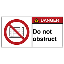 Brady Part: 302896 | ISO Safety Sign - Do not obstruct | www.brady.eu