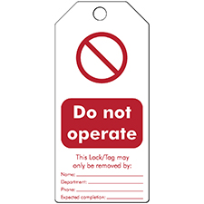 Tagout: Rewritable Warning Tags - Brady Part: 307665 | Brady | Brady.eu