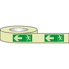 Glow-in-the-dark Warning Tape - Emergency Exit | Brady | Brady.eu