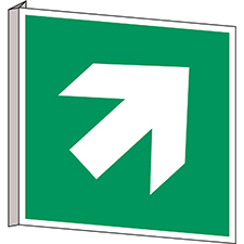 ISO Safety Sign - Direction arrow, 45 degree - Brady Part: 814399 ...