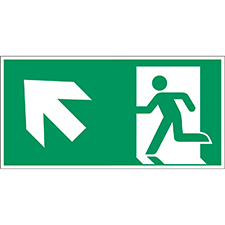 Emergency exit (left) - ISO 7010 - A315/E001 | Brady | BradyID.com