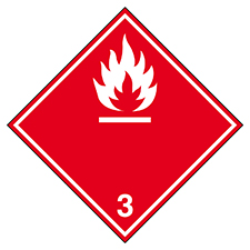 Brady Part: 223603 | Panneau pour transport - ADR 3b - Inflammables ...