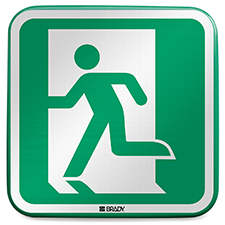 ISO Safety Sign - Emergency exit, left - Brady Part: 306568 | Brady ...
