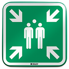 ISO Safety Sign - Evacuation assembly point - Brady Part: 306572 ...
