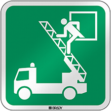 ISO Safety Sign - Rescue window - Brady Part: 303775 | Brady | Brady.eu