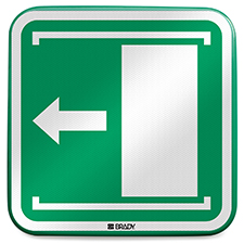 ISO Safety Sign - Door slides left to open - Brady Part: 306599 | Brady ...