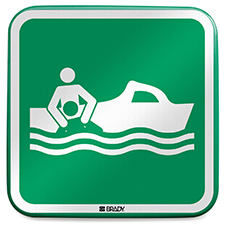 ISO Safety Sign - Rescue boat - Brady Part: 306602 | Brady | Brady.eu